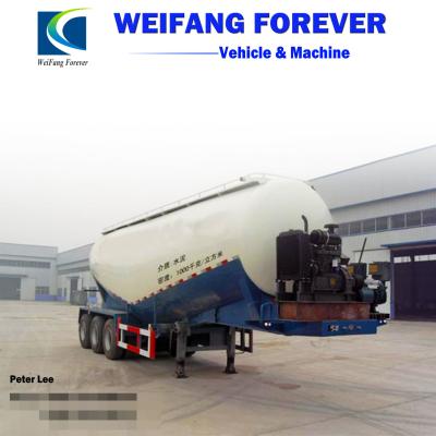 China 3axles 60ton Compressor Powder Bulk Cement Tank Semi Trailer for sale