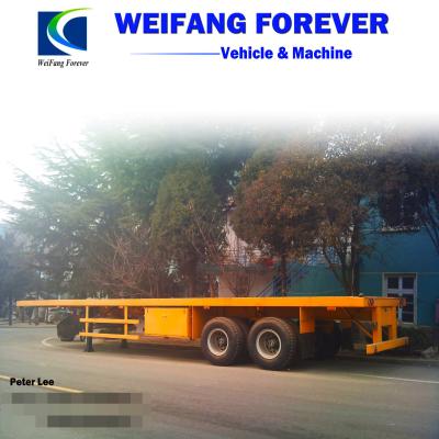 China Cimc Tri-Axle 40&prime; Flat Bed Semi Trailer for sale