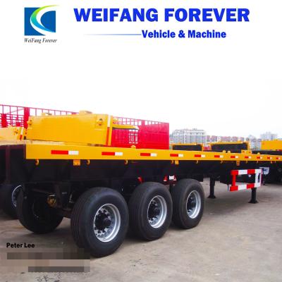 China Focus Container Chassis, 40FT Flat Bed Semi Trailer for sale