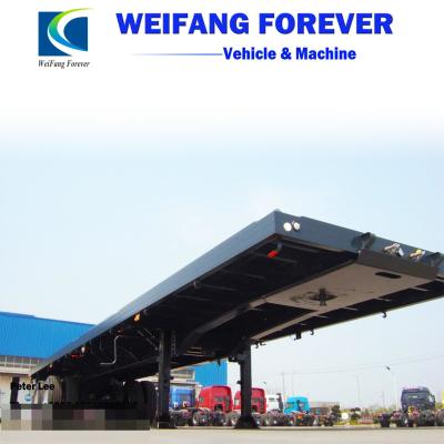 China 40FT Container 3 Axle Flat Bed Semi Trailer for sale