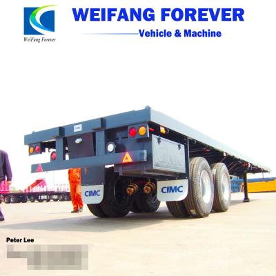 China 40FT Flat High Bed Container Semi Trailer for Sale for sale