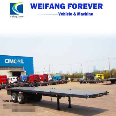 China Low Flat Bed Semi Trailer for sale