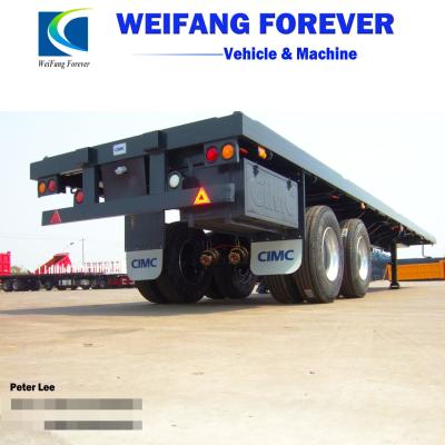 China Low Flat Bed Cargo Semi Trailer with Low Price for sale