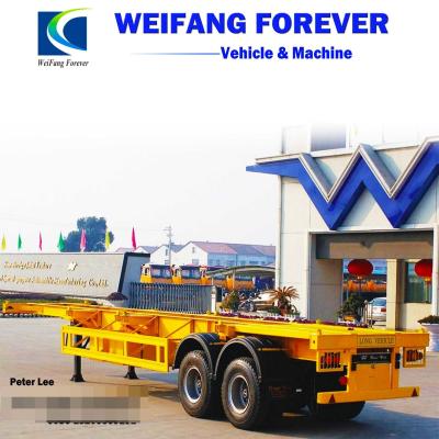 China 3 Axles 40FT Skeleton/ Flatbed Container Semi Trailer for sale