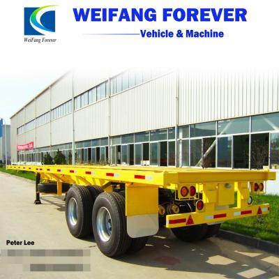 China Skeleton Container Chassis Cargo Truck Semi Trailer for sale