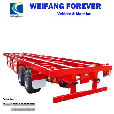 China Skeleton Container Chassis Cargo Truck Semi Trailer for sale