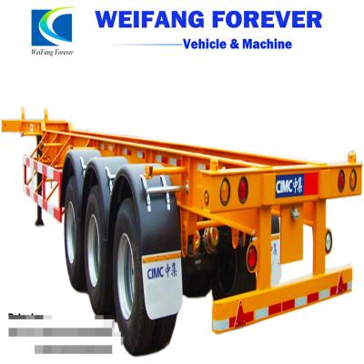 China Brand New Heavy Duty Tractor Truck Skeleton Container Semi Trailer for sale