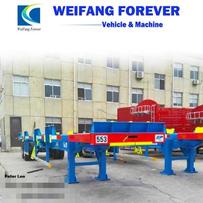 China 3 Axles 40FT Skeleton Semi Trailer Container Chassis Truck Trailer for sale