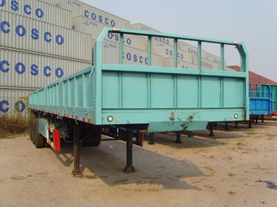 China 60t Side Wall Cargo Truck Semi Trailer with Container 4 Axle Side Wall/Fence/Stake Truck Semi Trailer for Cargo Transport for sale