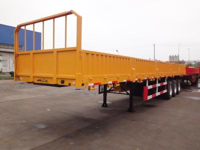 China 3 Axle Enclosed Side Wall Cargo Semi Trailer for Sale 40FT Flatbed Container Curtain Side Wall Cargo Semi Trailer for sale