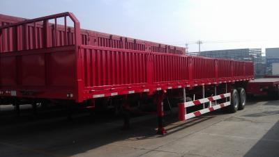 China 3 Axle Cargo/Side Wall/ Wall Side Truck Semi Trailer 2-Axle 40FT Platform Semi Trailer with Side Gates for Japan for sale