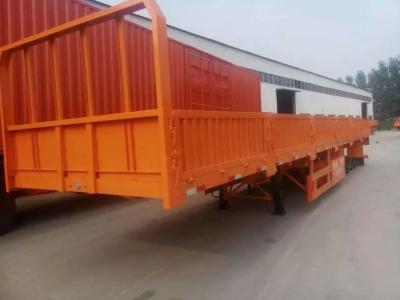 China Quest Factory 60 Tons 3 Axles Side Wall Side Fence Cargo Semi Trailer for Sale for sale