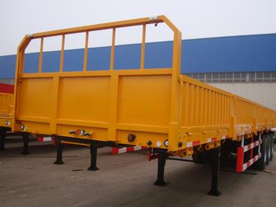 China Side Wall Removable Container Cargo Transport Truck Semi 40FT Flatbed Trailer for sale