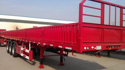 China 40-60 T Cargo Transport 3 Axles Side Wall Semi Trailer 3 Axles 50 Tons Detachable Dropside Cargo Semi Trailer for sale