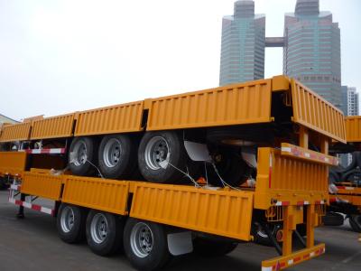 China 3 Axles Side Wall Cargo Truck Semi Trailer 3 Axles Platform Side Wall Flatbed Semi Trailer with Panel for sale