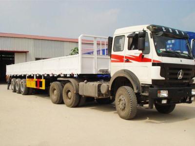 China 40 Feet Side Wall Cargo Flat Semi Trailer Truck Trailer 3 Axles Steel Side Wall Panel Curtain Cargo Side Trailer for sale