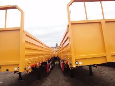 China Tri-Axle Enclosed Side Wall Cargo Semi Trailer for Sale 40FT Utility 3 Axle Cargo Container Side Panel Semi Truck Trailer for sale