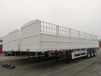 China 4 Axles 80 Tons Cargo Trailer Drop Side Fence Semi Trailer for sale