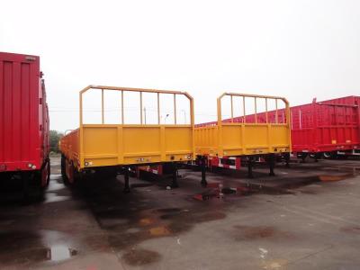 China 3 Axles 60 Tons Utility Cargo Side Wall Semi Trailer with Container Lock 40 Ton 2 Axles Side Wall/Side Board/Side Drop High Bed Semi Trailer for Container for sale