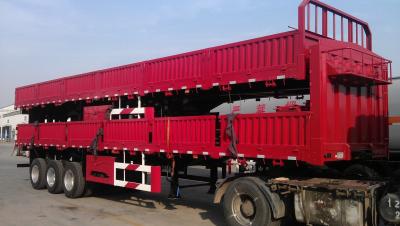 China Weifang Forever 2/3 Axle Side Wall/Bulk Cargo Semi Trailer for Goods Transport 3axles Flatbed Truck Towing Side Wall Detachable Cargo Semi Trailer for sale