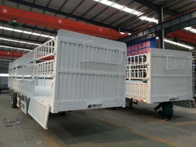 China 40FT Side Wall Stake Cattle Livestock Fence Semi Trailer Truck Trailers 3 Axles Platform Side Wall Flatbed Semi Trailer for sale