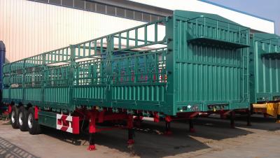 China 40FT Side Wall Semi Trailer Stake Animal Transport Fence Cargo Panels Trailer for sale