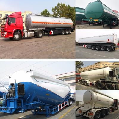 China 3 Axles 45m3/10000gal Carbon Steel Aluminium Alloy Fuel/Cement/Powder/Diesel/Petrol/ Gasoline/Milk/Bitumen/Water/LNG/LPG/Liquid Tank Tanker Truck Semi Trailer for sale