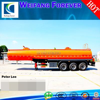 China New 2018 Aluminum 45m3 Fuel Tanker Semi Trailer for sale