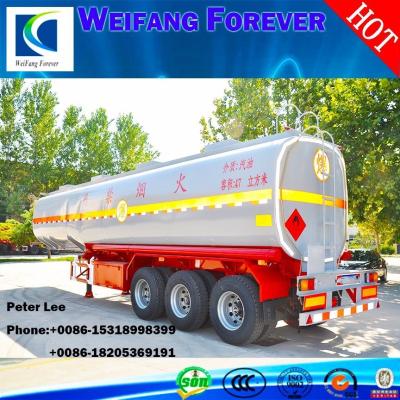 China 3 Axles Aluminum Semi Truck Trailer Oil Tanker for Sale for sale