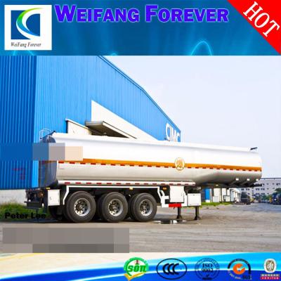 China 45000L 3 Axle Diesel/Crude Oil/Petrol Fuel Aluminium Tanker Semi Trailer for sale
