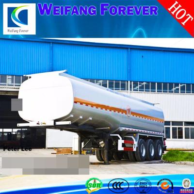 China Truck Trailer Used 3 Axle 45000L Crude Oil Tank Fuel Tanker for Sale for sale