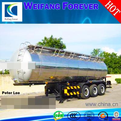 China 50cbm Aluminum Alloy Fuel Tank Trailer Oil Tanker for sale