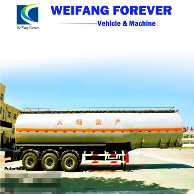 China Forever 3 Axles Aluminum Semi Truck Trailer Oil Tanker for Sale for sale