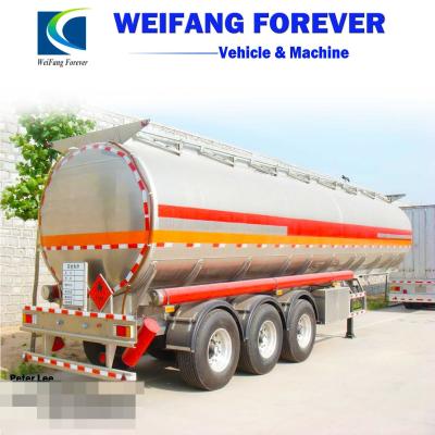 China 3axles 30m3-50m3 Aluminum Alloy Fuel/Oil/Diesel Transport Tanker Truck Semi Trailer for Hot Sales for sale