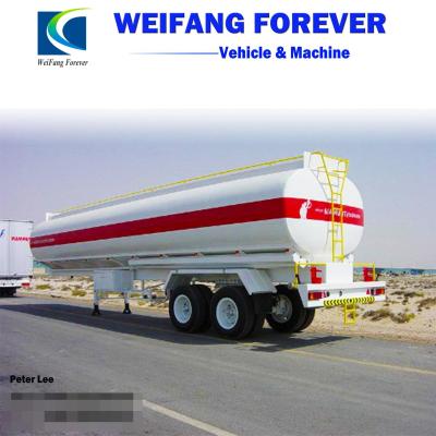 China Forever 35cbm 3 Compartment Fuel Tanker Semi Trailer for Oil/Diesel/Crude Transport for sale