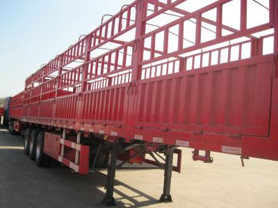 China 4 Axle Heavy Duty Cattle Livestock/Fence/Stake Utility Cargo Truck Semi Trailer for sale