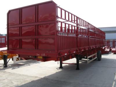 China 3 Axle Heavy Duty Side Wall/Side Board/Drop Side/Fence/Stake Utility Cargo Truck Semi Trailer with Container Lock for sale