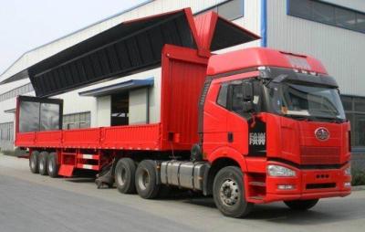 China Quest Factory 60 Tons 3 Axles Side Wall Side Fence Cargo Semi Trailer for Sale for sale