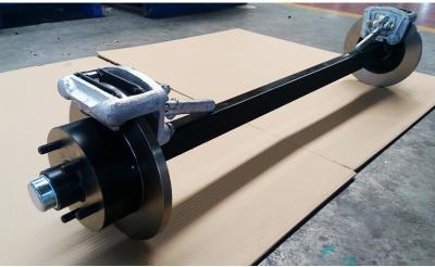China Factory Price Round Solid Utility Trailer Axle Assembly with 10 Inch Hub Drum Electric Brake for sale