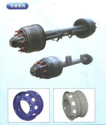 China Trailer Parts/ Trailer Spare Parts Fuwa, BPW, Huajin, 13t, 16t, 20t, 25t American, Germany Style Axles for Truck and Trailer for sale