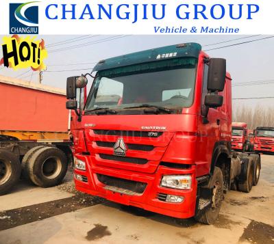 China Low Price Excellent Condition Heavy Duty Left Hand Drive 371HP 10 Wheels 6X4 Sinotruck HOWO Used Tractor Truck for Sale for sale