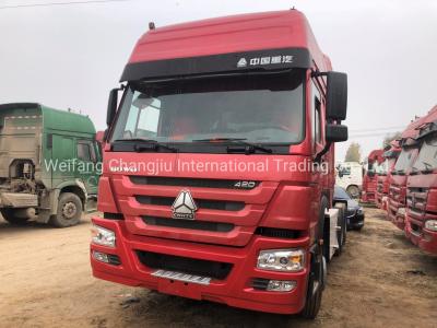China 2016 Model 420 HP Sinotruk HOWO Used CNG Truck 6X4 Tractor Head CNG LNG Truck for sale