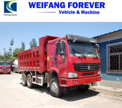 China Sinotruk HOWO Used Dump Truck 371HP 10 Wheels / Tyres with 30t Tipper Body for sale