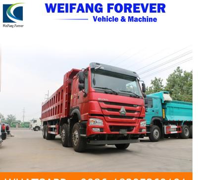 China Best Condition Low Price Used HOWO Dump Trucks 12 Tires Tipper with New Bucket for Africa Market for sale
