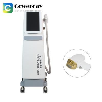 China 12 pulgadas de pantalla táctil 808nm Diodo láser de depilación máquina con sistema de enfriamiento en venta