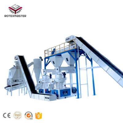 China Biomass pellet making production line 1-20t/h wood pellet plant for sale