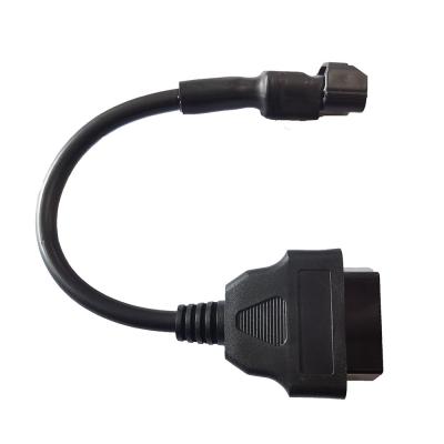 China Length 30cm Motorcycle Control Cables Black OBD2 Female To 3 Pin OBD for sale
