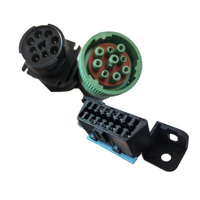 China Zwarte de Uitbreidingskabel van OBD J1939 Compatibel voor Kenmerkende Auto Te koop