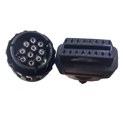 Cina il sistema diagnostico del camion di 12V 24V OBD2 cabla 10 Pin Adapter For Automotive Industries in vendita