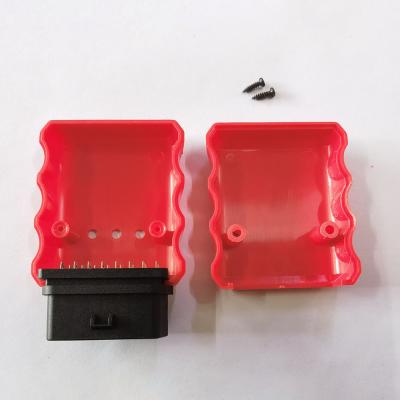 China Stable Red OBD Car Adapter , Bent Pin Motorcycle OBD2 Adapter for sale